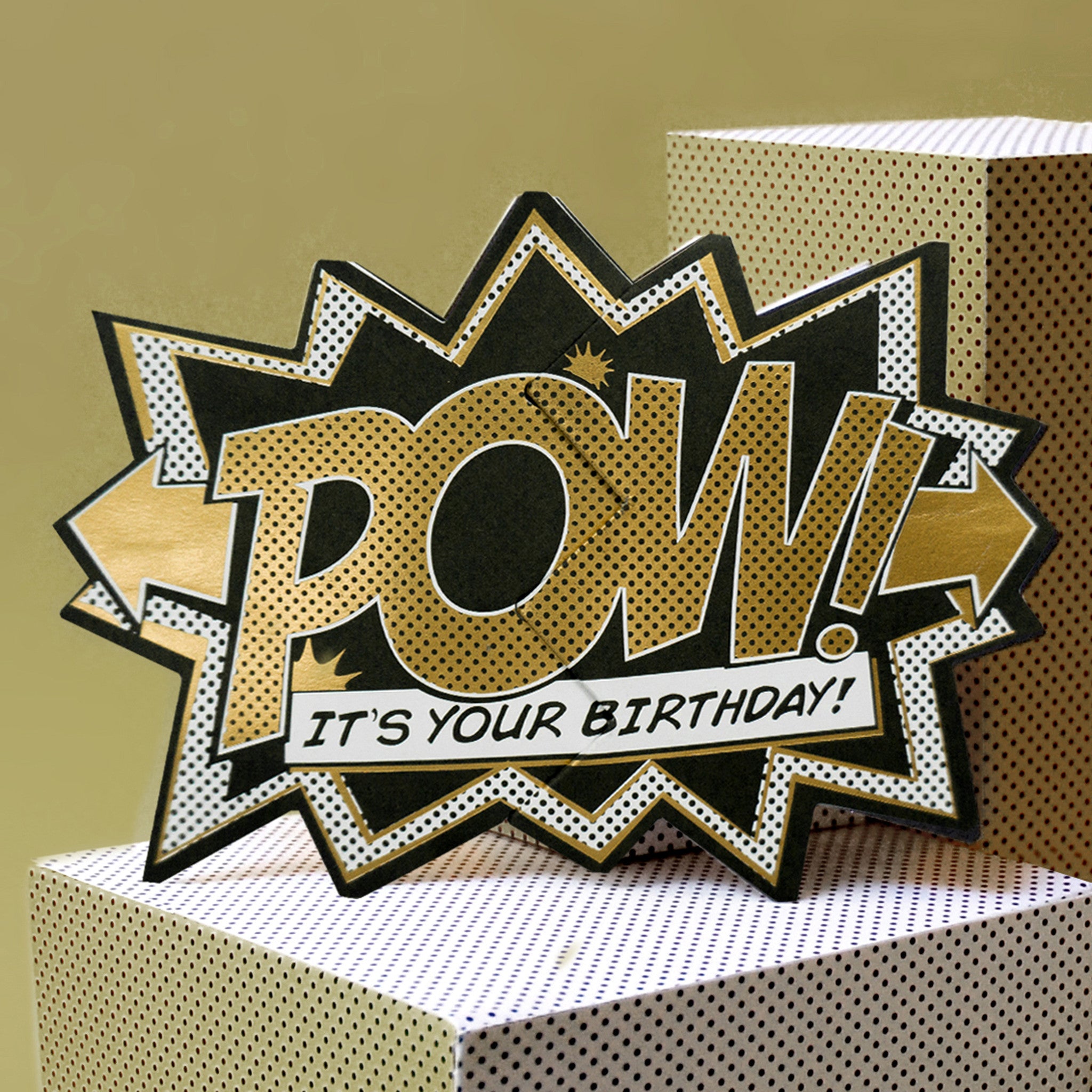 'Luxury Edition Gold Pow' Action Card – My Design Collections